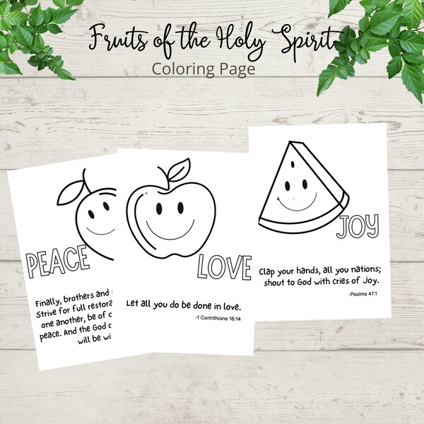 Fruit of the Spirit Worksheet - Etsy