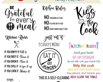 Kitchen Rules Svg - Etsy