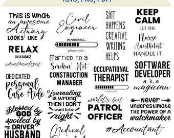 Occupation Svg File - Etsy