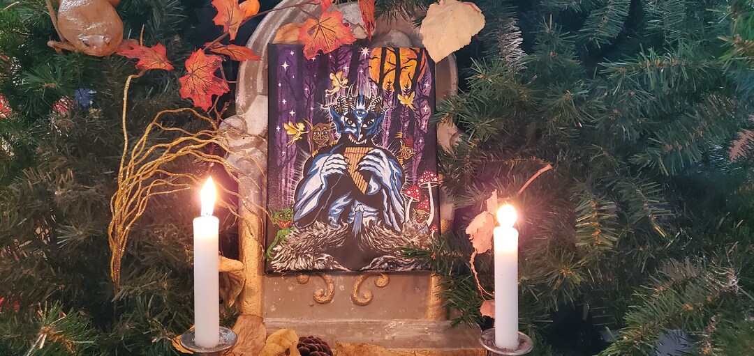 The Great God Pan as the Lord of the Fae Altarpiece/painting - Etsy