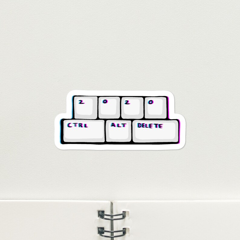 2020 Glitch Art Sticker: Ctrl Alt Delete, Funny Meme - Etsy