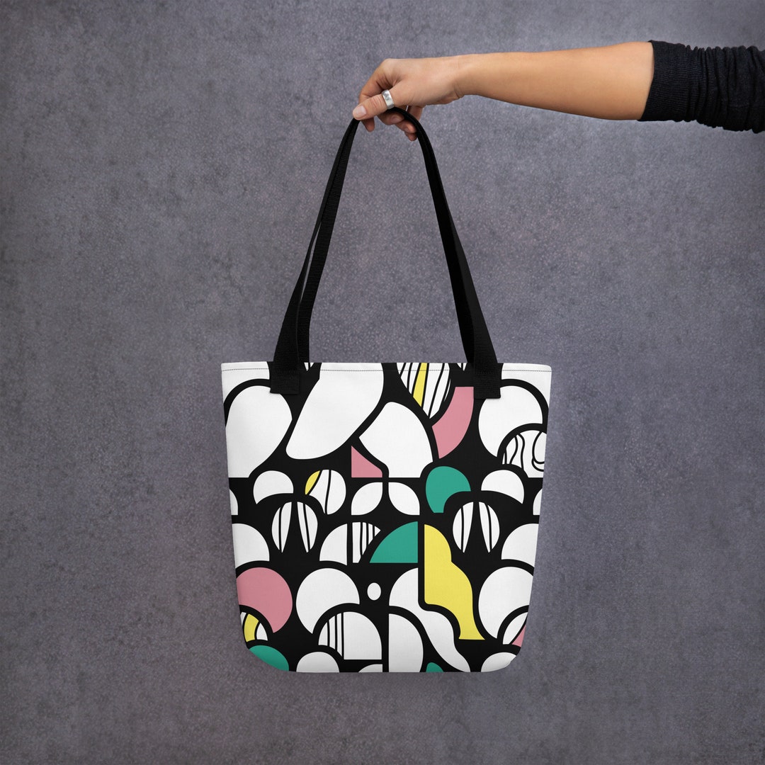 Abstract Shapes Tote Bag: Bauhaus Art-inspired Design - Etsy