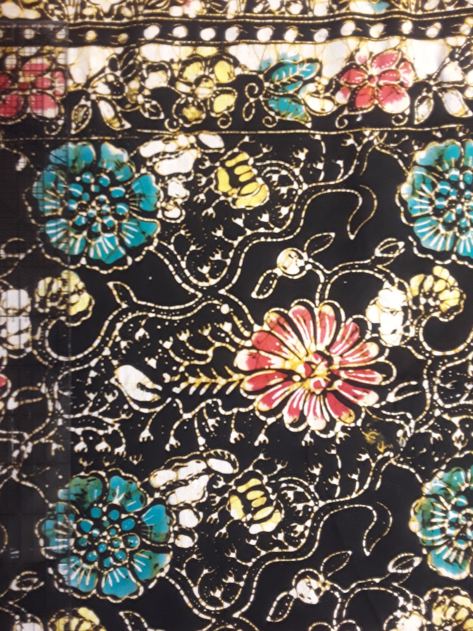 Batik Quilt Fabric 68 by 41 Black Background - Etsy