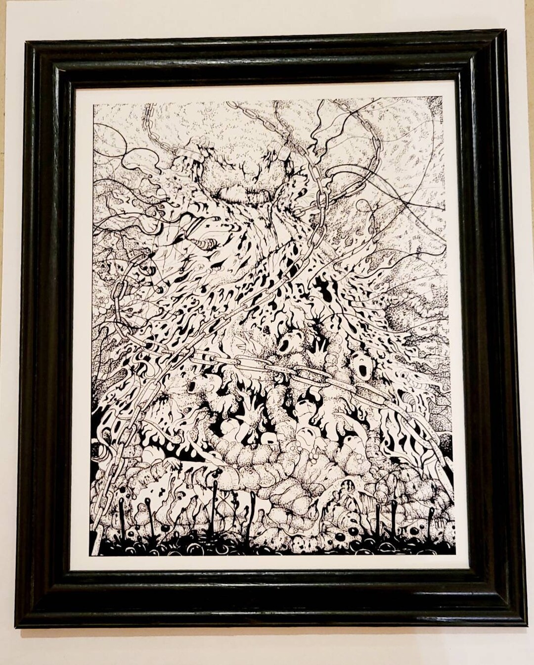 Gluttony Dark Art Print, Pen and Ink Illustration, Gothic Horror (8x10 ...
