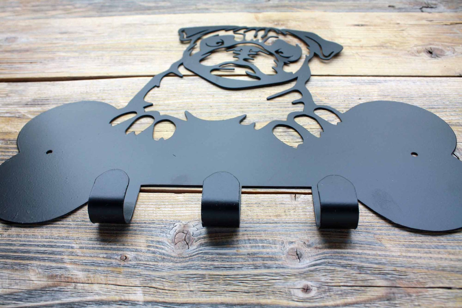 Pug Key Rack Dog Lover Leash or Key Rack - Etsy