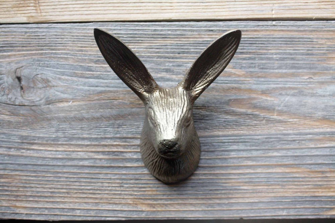 Rabbit or Bunny Hooks Entryway Coat or Wall Hare Hook - Etsy