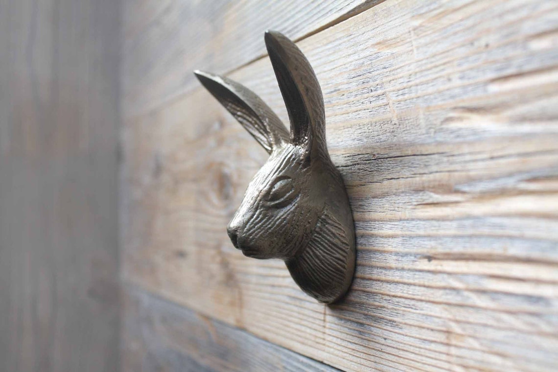 Rabbit or Bunny Hooks Entryway Coat or Wall Hare Hook - Etsy