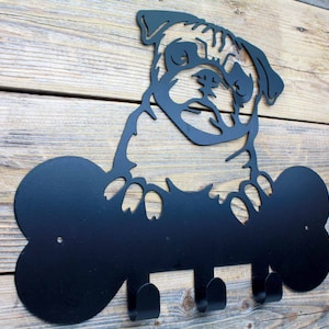 Pug Key Rack, Dog Lover Leash or Key Rack - Etsy