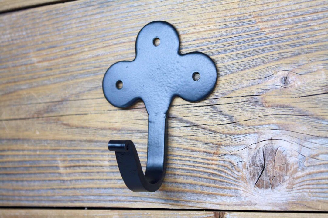 Forged Iron Clover Hook, Wrought Iron Hook - Etsy