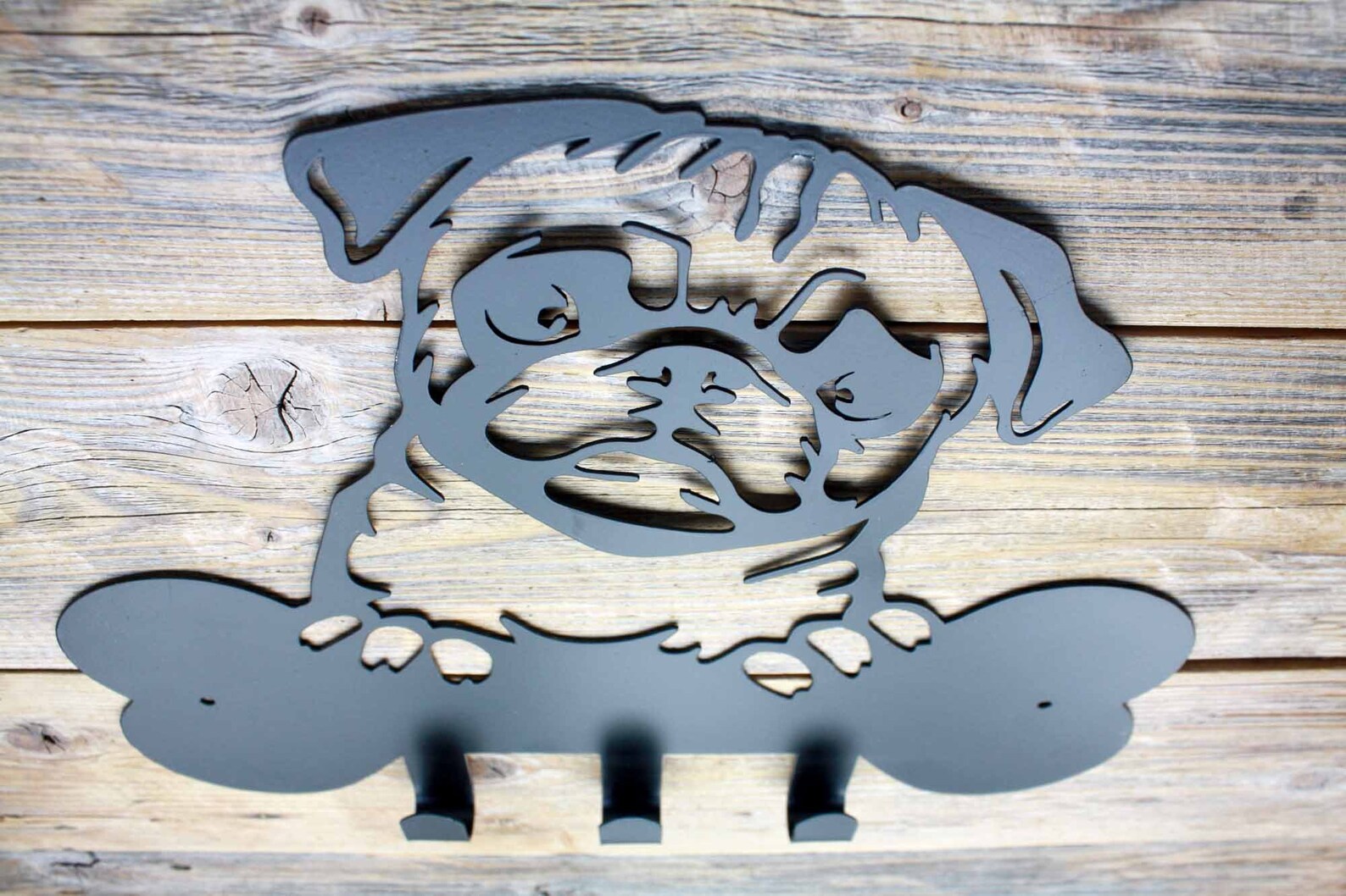 Pug Key Rack Dog Lover Leash or Key Rack - Etsy