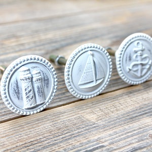 Nautical Knobs - Coastal Cabinet Handles - Bathroom Hardware Drawer ...