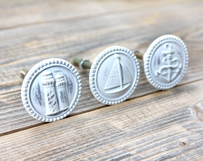 Nautical Knobs Coastal Cabinet Handles Bathroom Hardware - Etsy