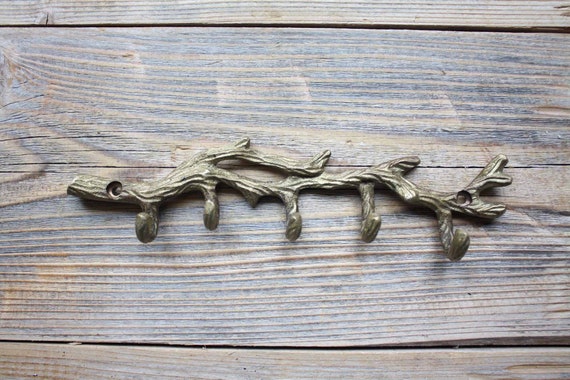 Small Branch Key Rack or Jewelry Hooks Entryway Key Holder - Etsy