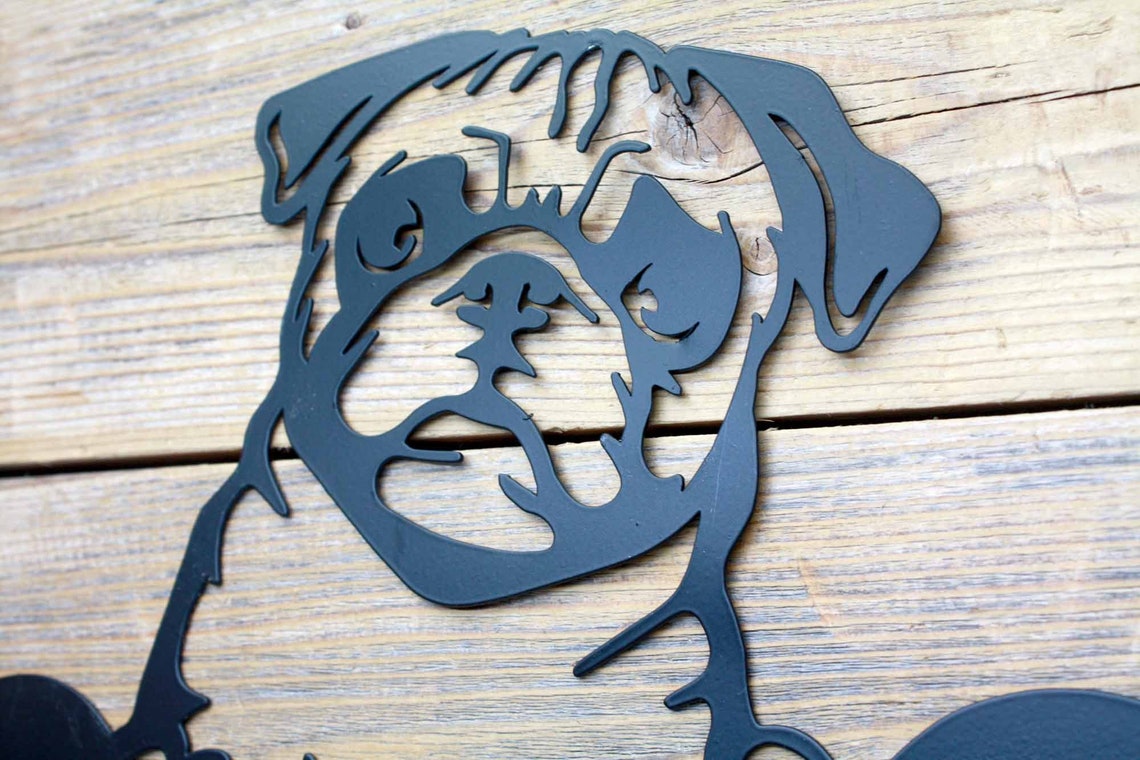 Pug Key Rack Dog Lover Leash or Key Rack - Etsy