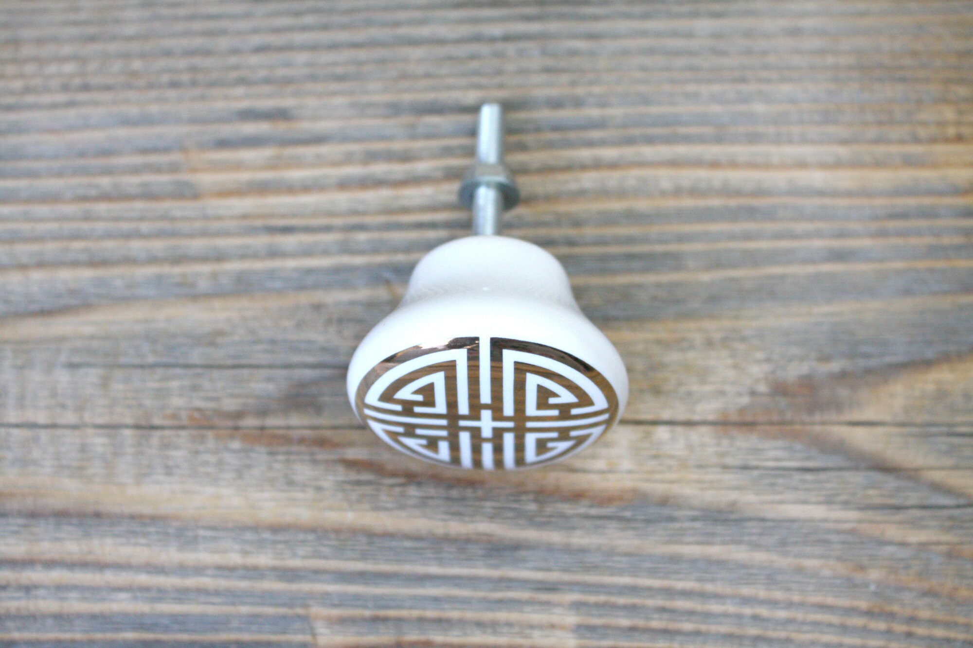 Geometric Knobs Gold Dresser Drawer Pull Ceramic Cupboard | Etsy