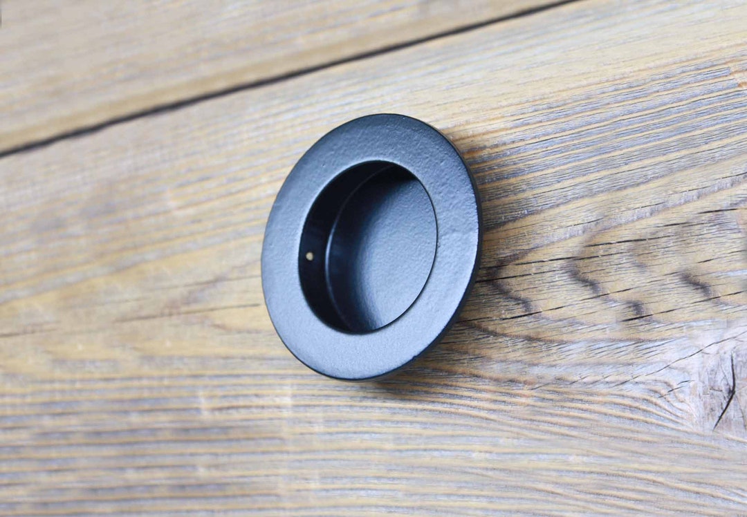 Recessed Circle Door Handle - Modern Inlay Door Handle - Etsy