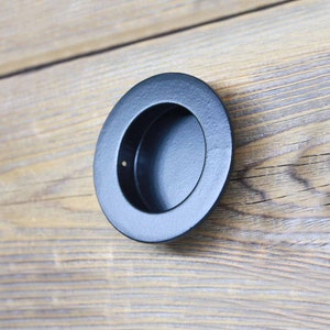 Recessed Circle Door Handle - Modern Inlay Door Handle - Etsy