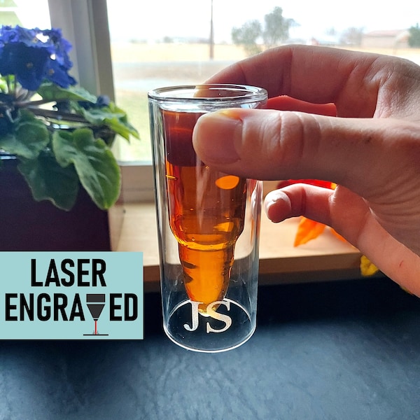 Custom Engraved Double Shot Glass - Etsy