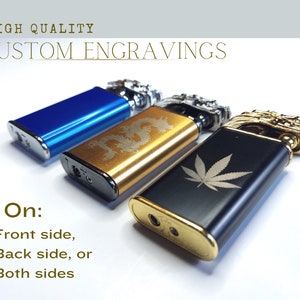 Personalized Dragon Lighter With Two Flames - Refillable Windproof ...