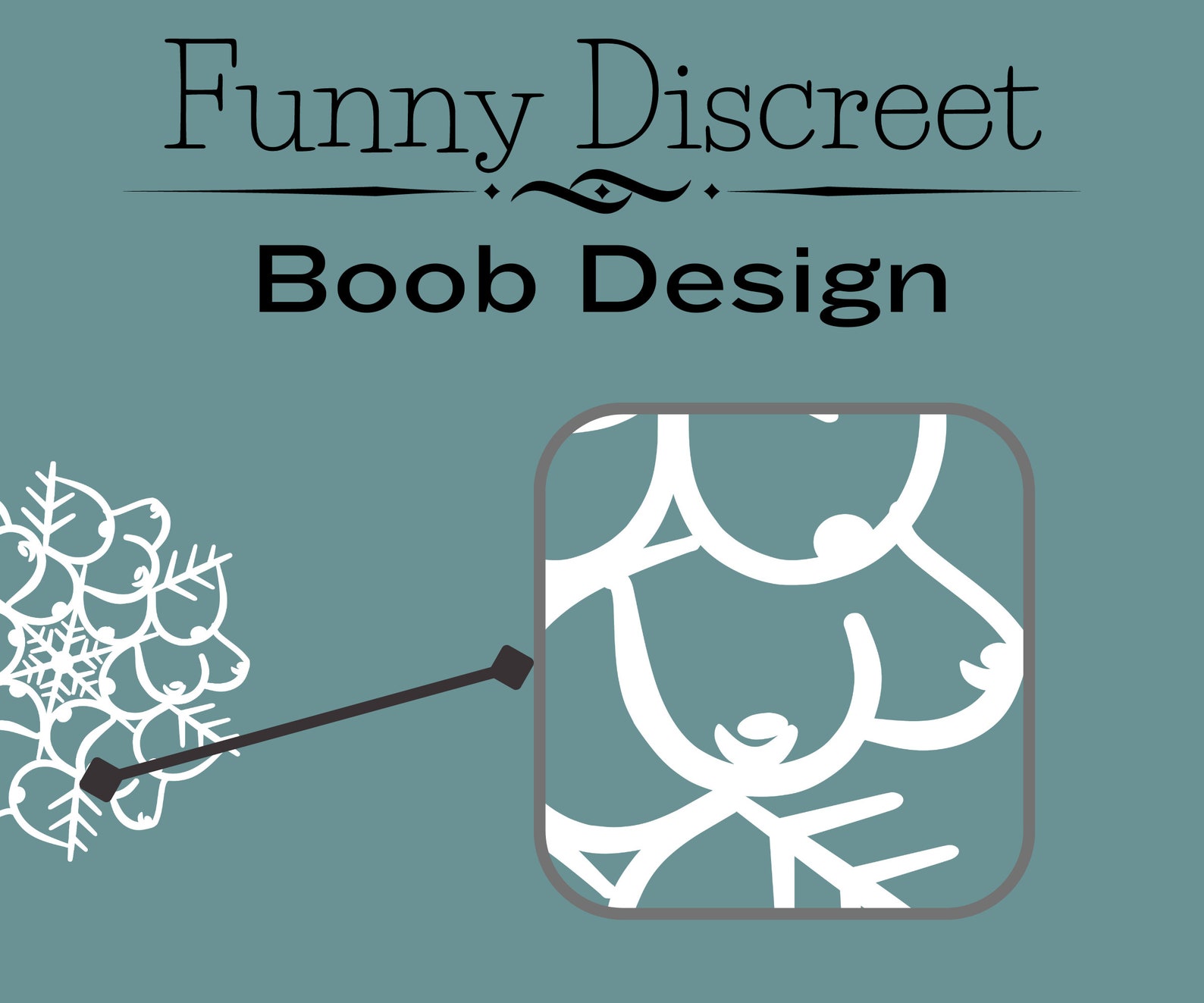 SVG Boob Snowflake Ornament - Funny Discreet Breast Holiday Christmas ...