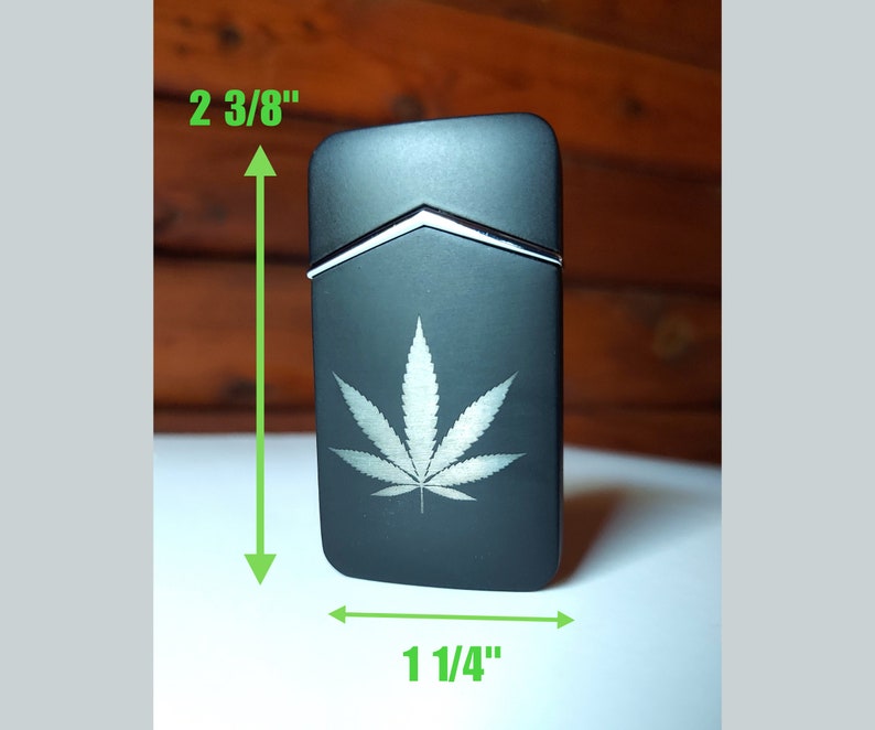 Personalized Lighter With Green Flame - Refillable Windproof Butane Gas ...