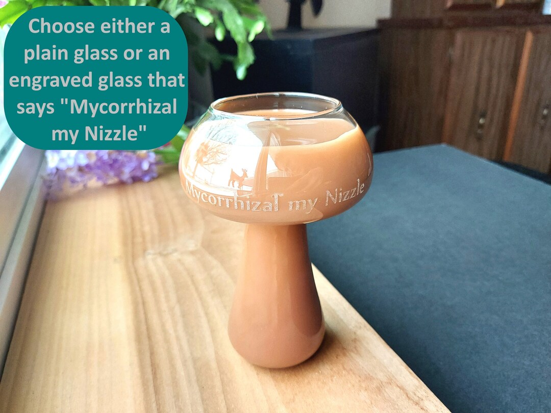 Mushroom Shaped Cocktail Glass - Unique Fungus Drinking Glass - Etsy
