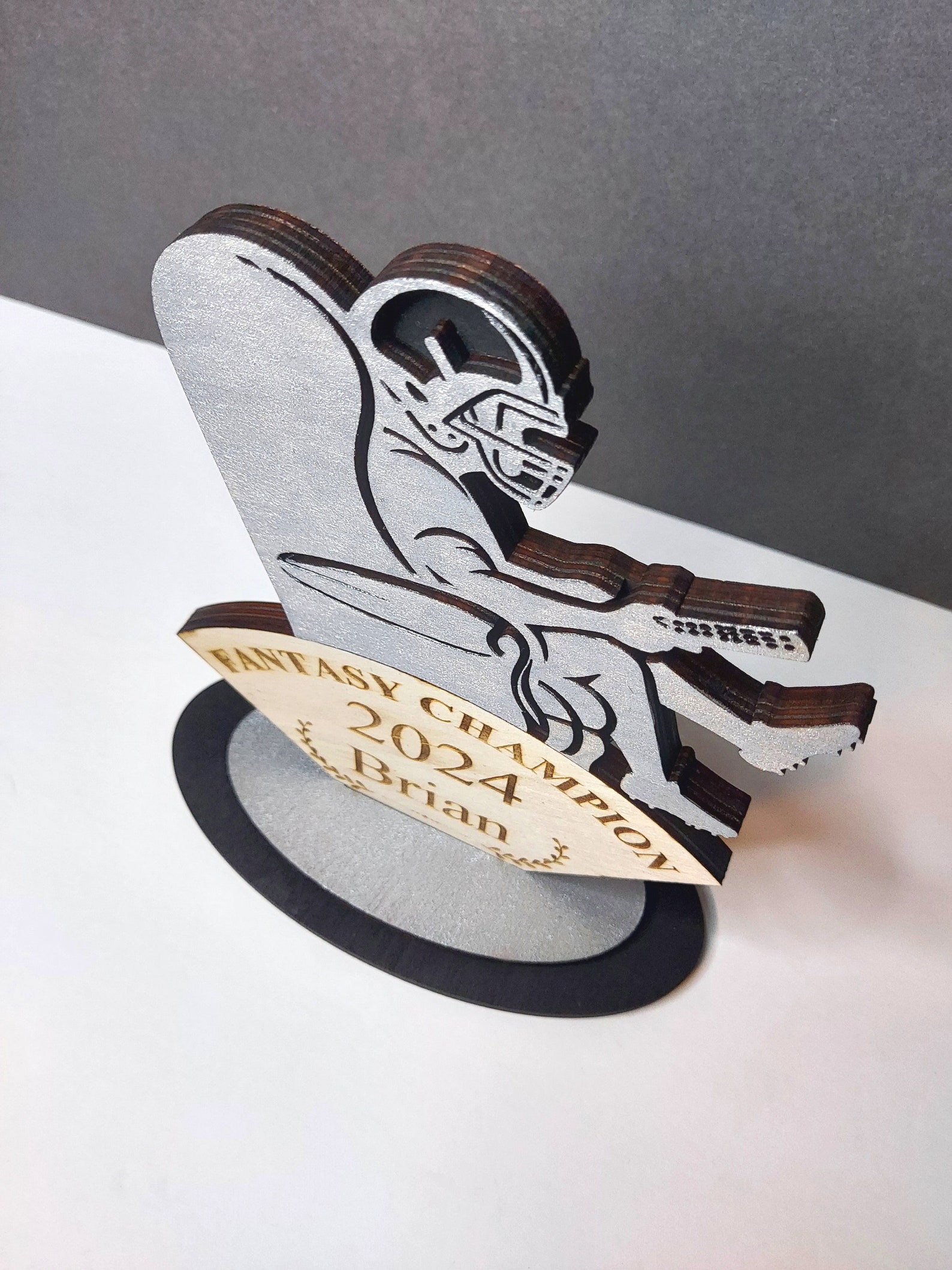 Personalized Fantasy Football Armchair Quarterback Trophy SVG Cut File ...