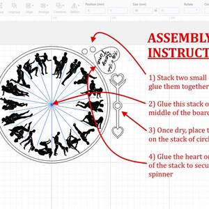 Personalized SVG Sex Position Spinner Cut File for Boyfriend or ...