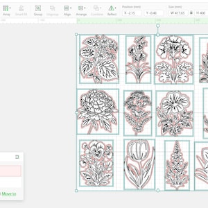 Layered Spring Flowers Laser Cut File Bundle With Backing - Botanical ...