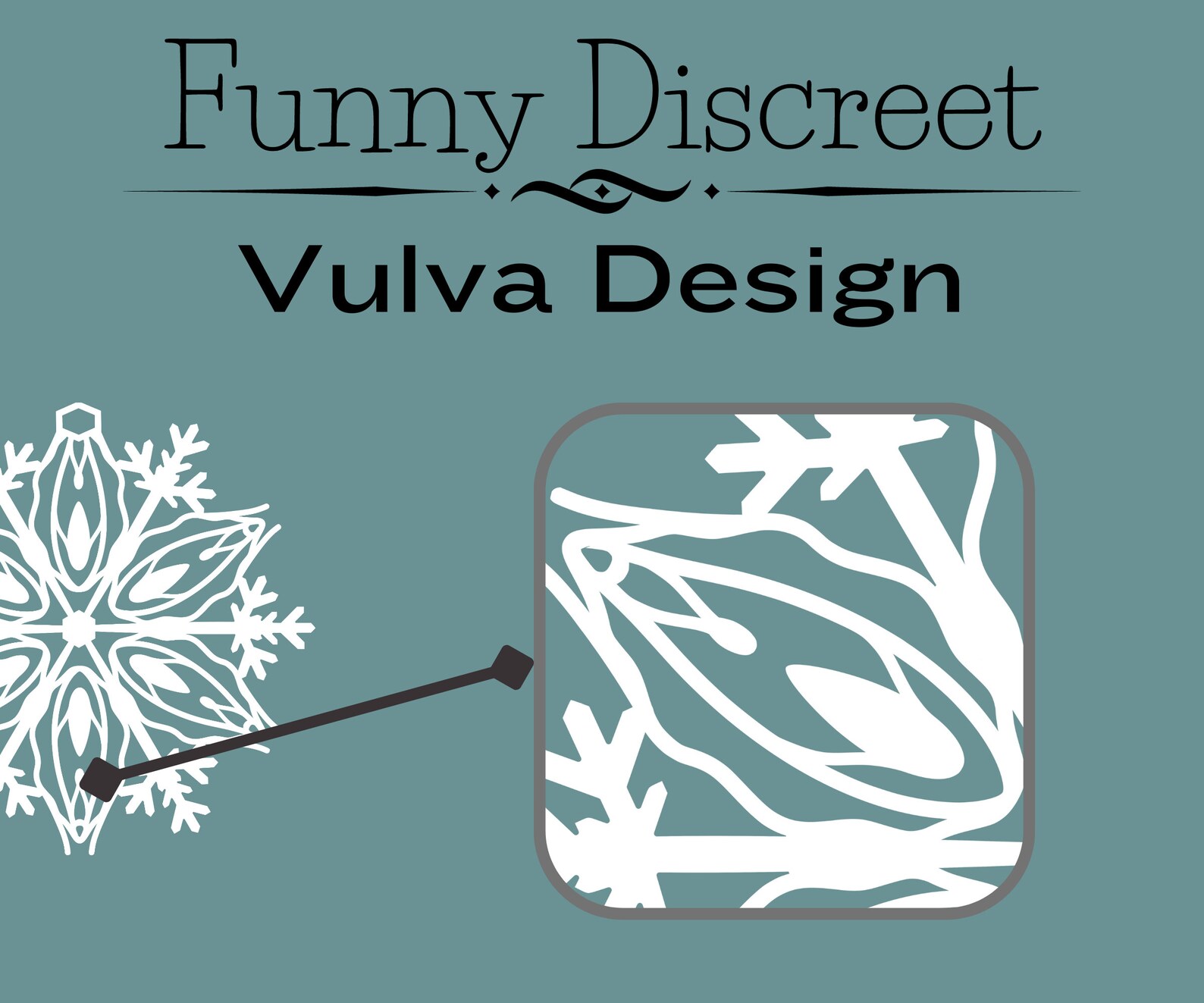 SVG Vagina Snowflake Ornament - Funny Discreet Vulva Holiday Christmas ...