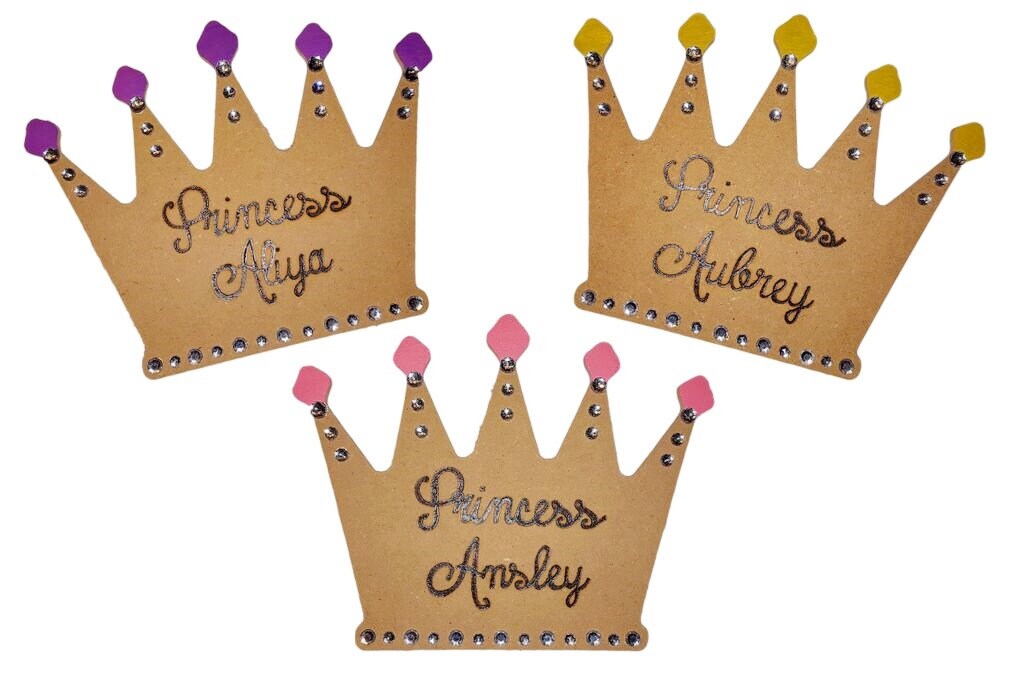 Princess Crown Name Sign Girls Princess Décor Ballerina - Etsy