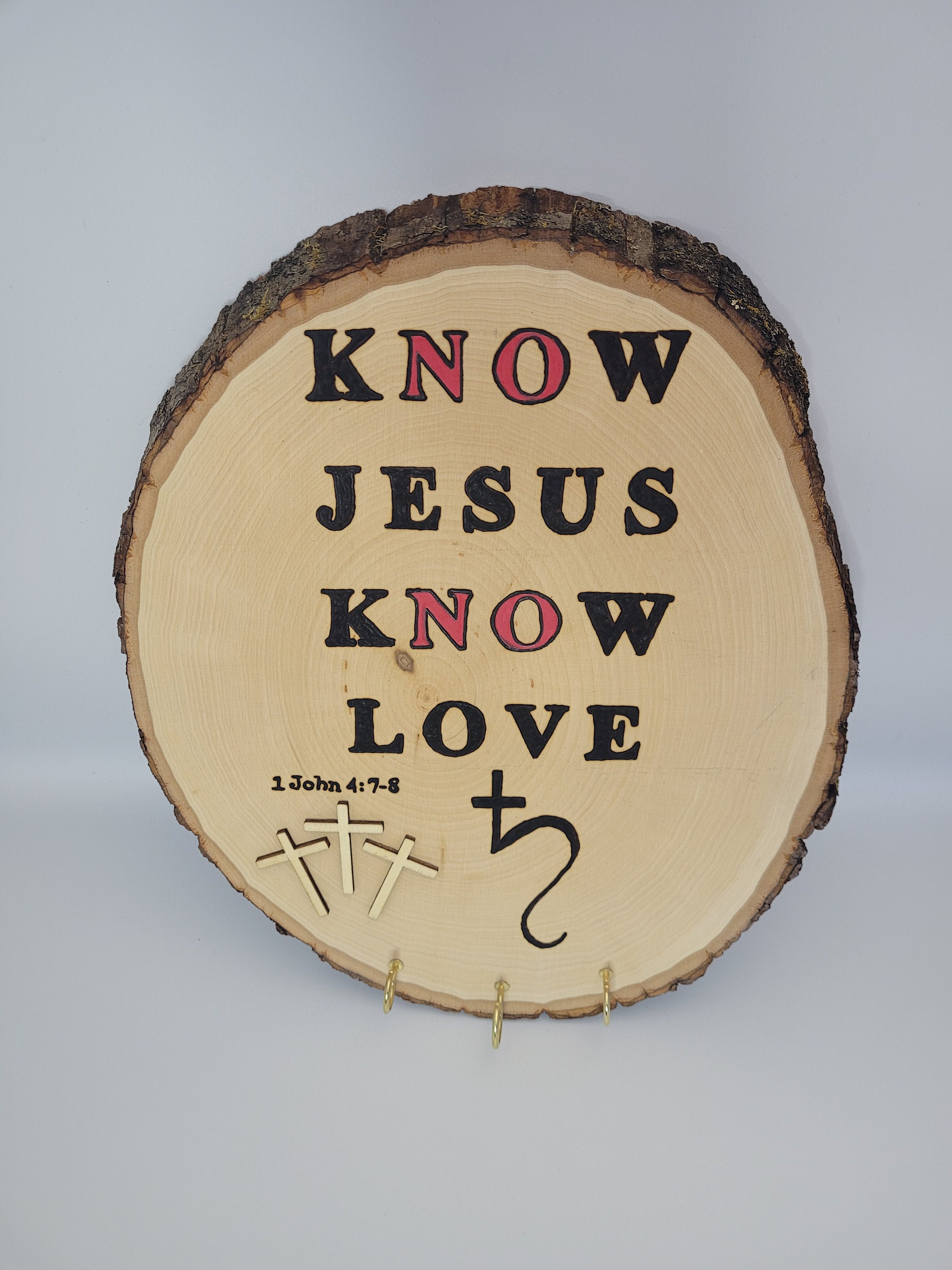 Know Jesus Know Love Wood Burned Bible Verse Hanging Sign No - Etsy