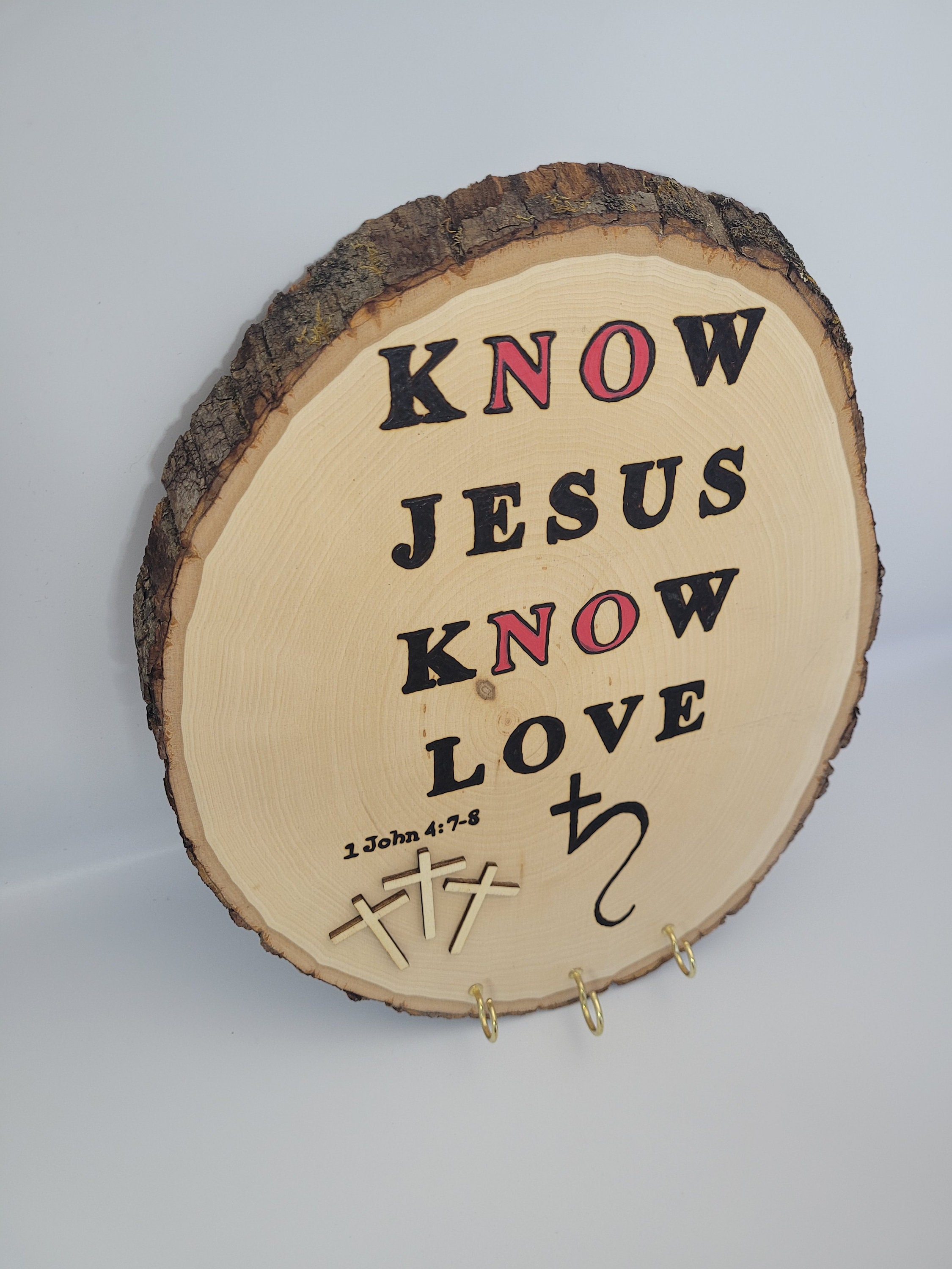 Know Jesus Know Love Wood Burned Bible Verse Hanging Sign No - Etsy