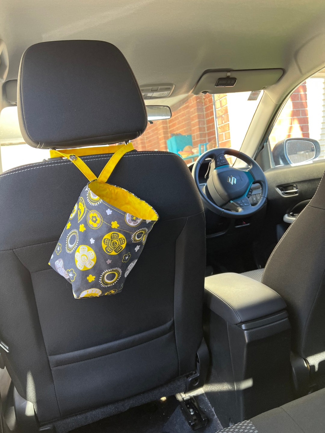 Handmade Reusable Car Trash Bin With Convenient Hanging Options ...