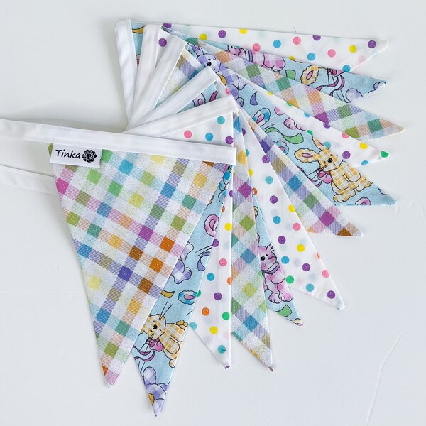 Gingham Bunting - Etsy