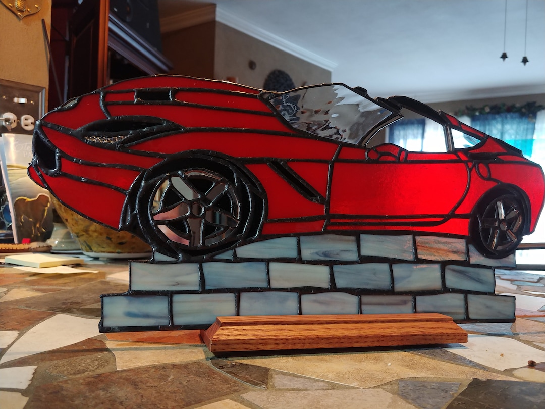 Car Panel With Oak Stand - Etsy