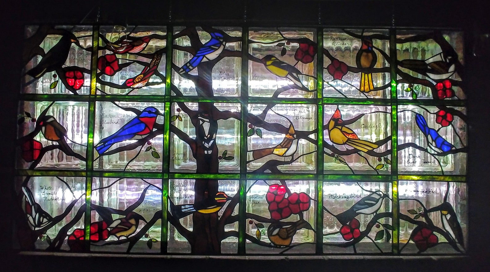 Stained Glass Backyard Birds Panels - Etsy