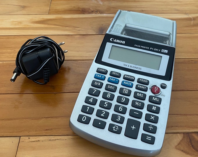 Canon P1-DHV Printing Calculator Plus Power Adapter Tested - Etsy