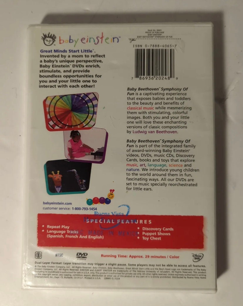 Disney Baby Einstein - Baby Beethoven (DVD, 2002) NEW & SEALED - Etsy