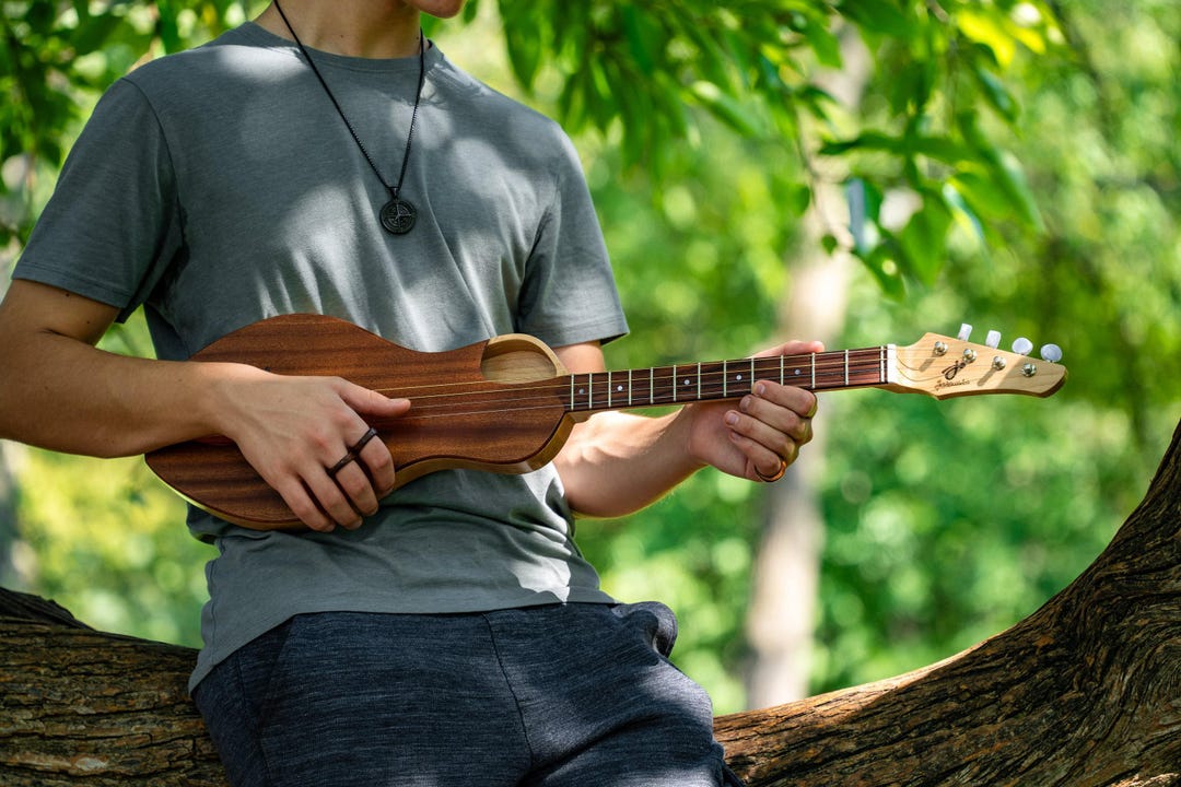 Boondocker Elite Steel String Baritone Ukulele W/maple Body and Sapele ...