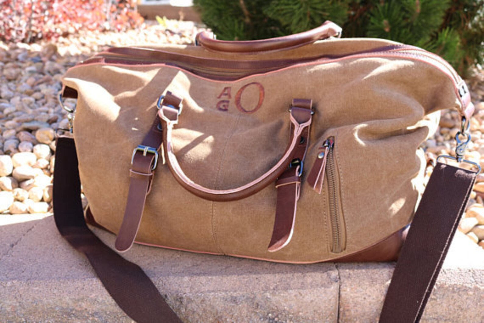 Personalized Weekend Getaway Bag / Wedding Gift / Carry-on Bag | Etsy