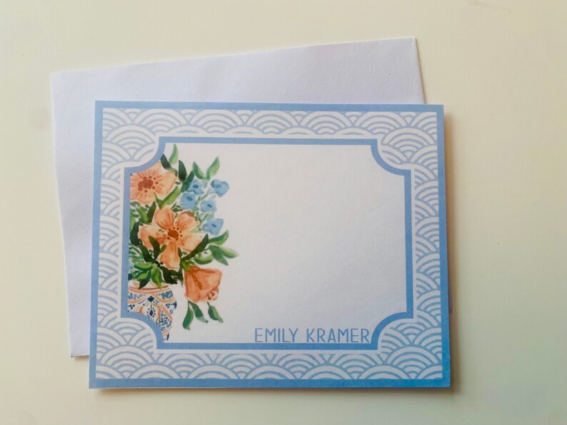 Personalized Note Cards (4.5"x5.5" With White Envelopes) Series A - Etsy