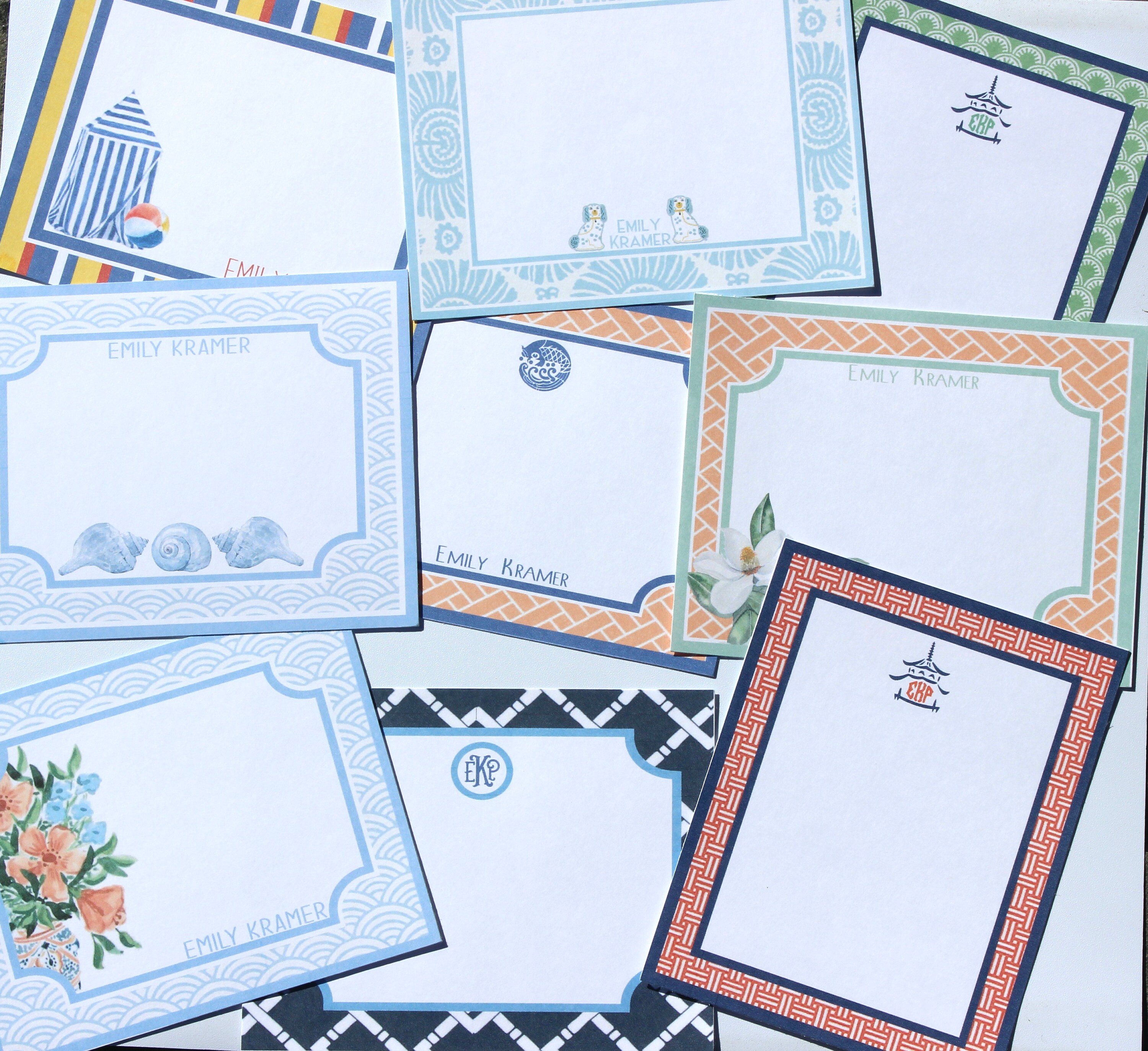 Personalized Note Cards 4.5x5.5 With White Envelopes Series A - Etsy