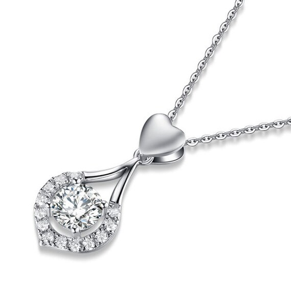 Twinkling heart waterdrop stone necklace store