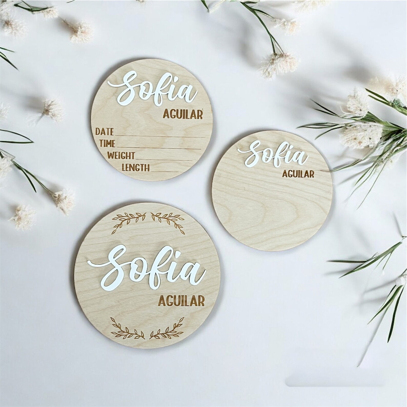 Custom Baby Arrival Announcement Sign, Baby Name With Birth Stats, Baby ...