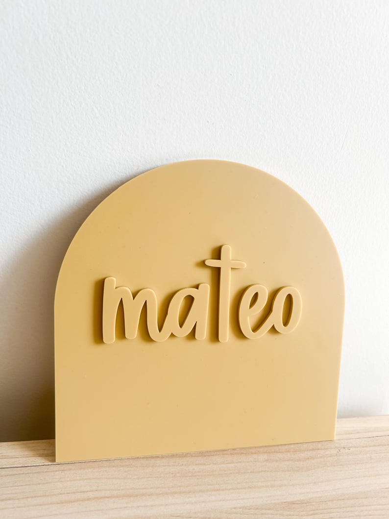 Personalized Acrylic Name Announcement Sign Baby Name With Birth Stats ...