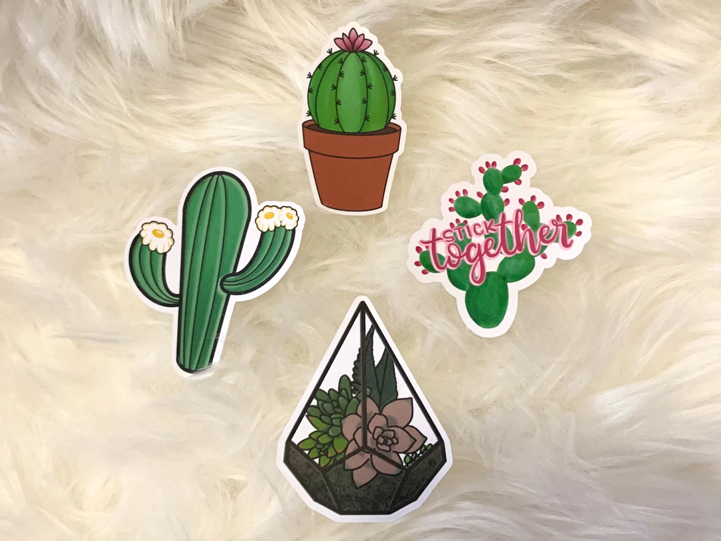 Cactus Sticker Pack - Etsy