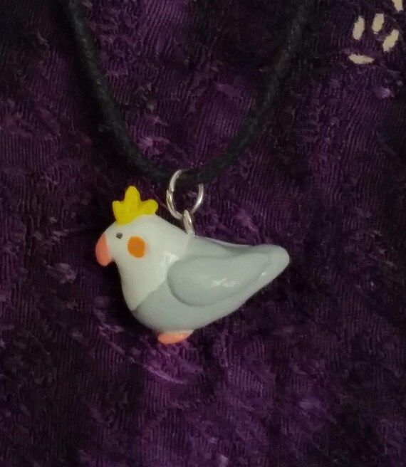 Cockatiel Hand-painted Polymer Charm - Etsy