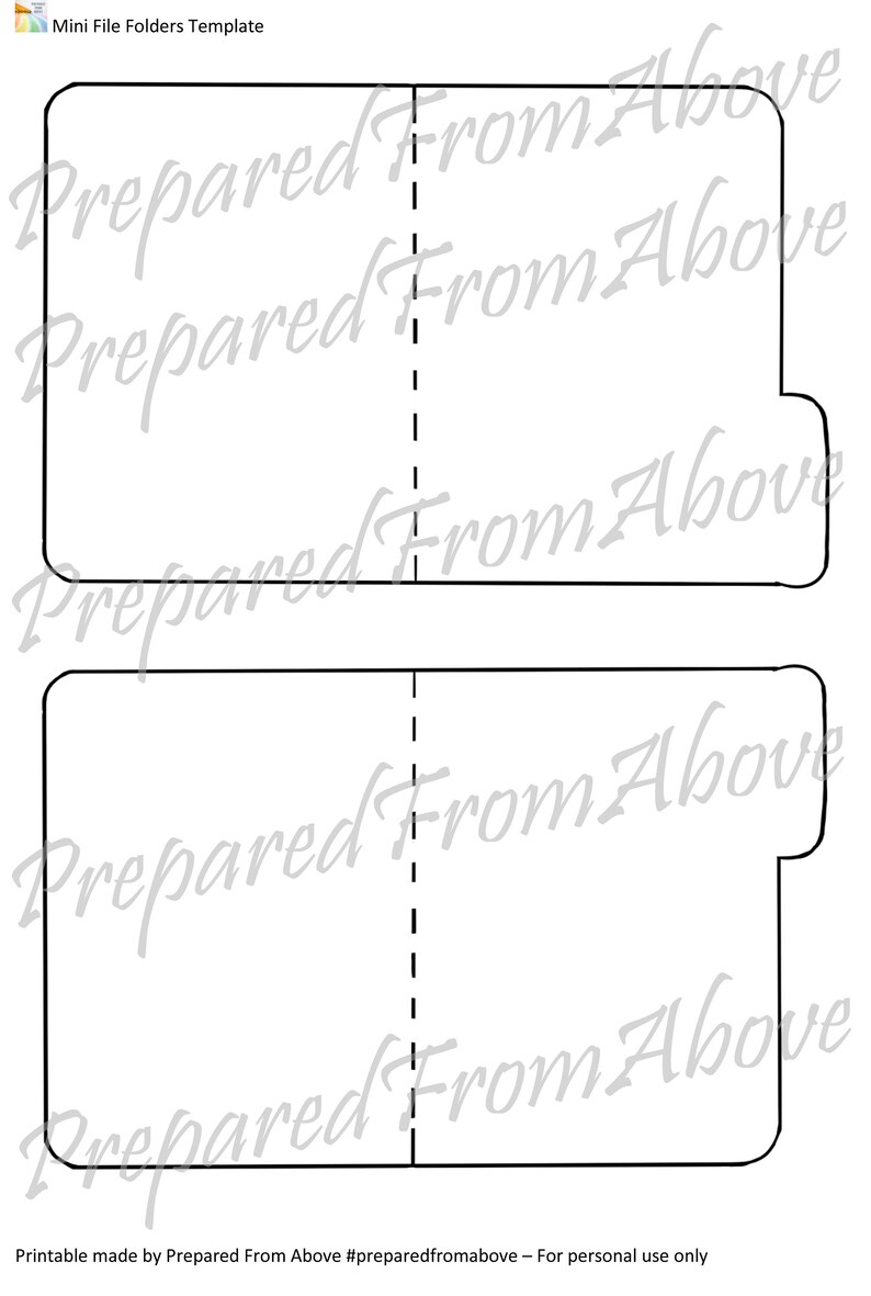 Mini File Folders Template Journaling Scrapbooks Bible | Etsy