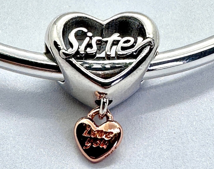 Pandora Love You Sister Heart Charm/ Pandora Bracelet/charms for ...